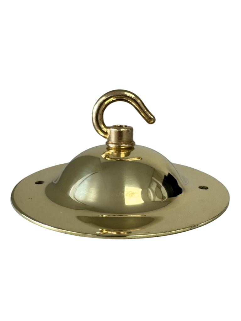 Ceiling Hook-plate Brass 2½” Ø | Lampfix